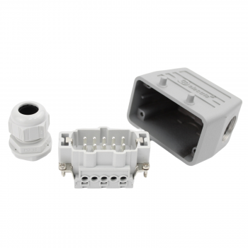 EWH Shop - Industriesteckverbinder - Stecker 10 Polig 16A - Metall